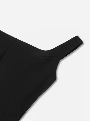 NOCTURNE Boned Square Neck Peplum Bustier Top