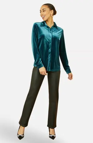YUMI Velvet Relaxed Fit Shirt