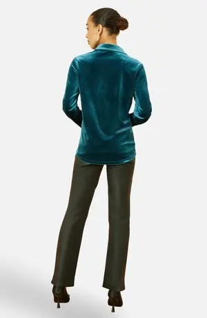 YUMI Velvet Relaxed Fit Shirt