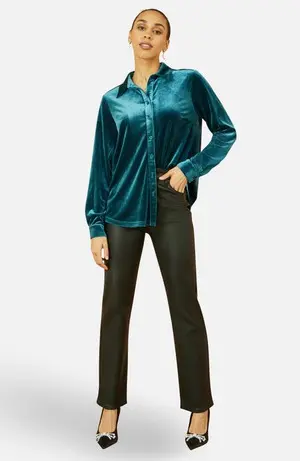YUMI Velvet Relaxed Fit Shirt