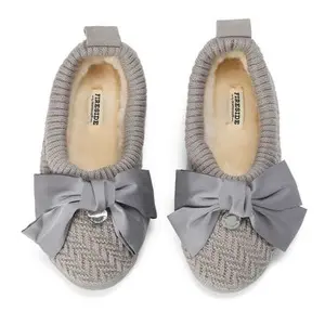 DEARFOAMS Fireside Bestie Ballet Slippers - Smoke