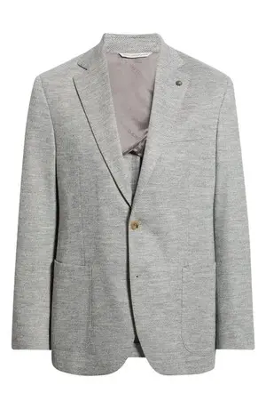 JACK VICTOR Hampton Textured Wool Blend Mélange Comfortwear Sport Coat