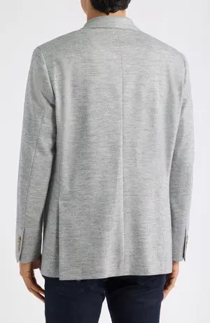 JACK VICTOR Hampton Textured Wool Blend Sport Coat - Light Grey