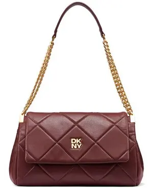 Dkny Soho Quilted Leather Shoulder Bag - Sangria