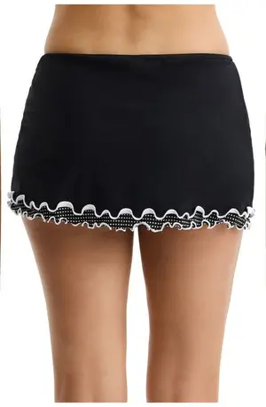 GOTTEX Dottie Delight Side Slit Skirt Swim Bottom