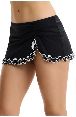 GOTTEX Dottie Delight Side Slit Skirt Swim Bottom