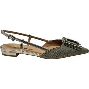 MADISON MAISON Sling Back Flat Khaki/gold