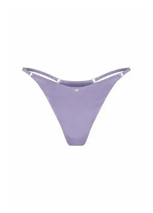 HOUSE OF SILK Silk Triangle Thong Mauve