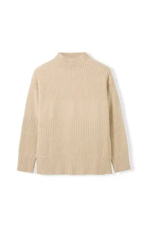 CELTIC & CO. Multi Stitch Funnel Neck Sweater
