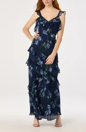 Astr The Label Megan Ruffled Maxi Dress