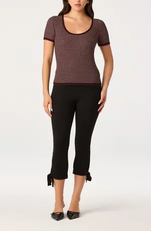Astr The Label Eliza Tie Cuff Capri Pants
