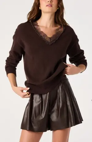 Astr The Label Atherton Faux Leather Shorts