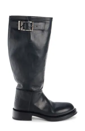 Balenciaga Motor Leather Knee High Boot