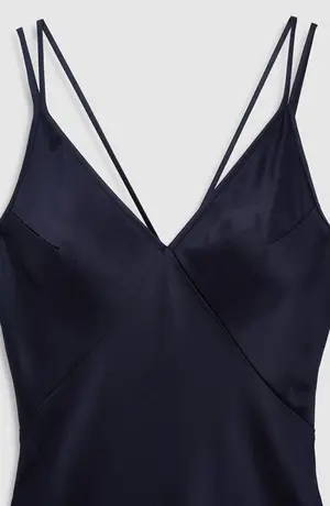 ANINE BING Blanca Satin Camisole - Navy
