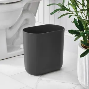 IDESIGN Slim Plastic Bathroom Trash Can 2-pack