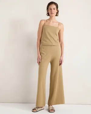 HAVEN WELL WITHIN Organic Cotton Jersey Wide Leg Pants