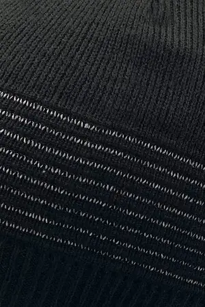 KANUT SPORTS Ribbed Knit Beanie With Reflective Stripes
