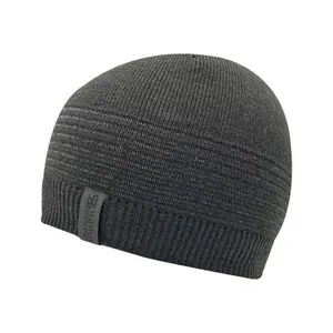 KANUT SPORTS Ribbed Knit Beanie With Reflective Stripes - Charcoal