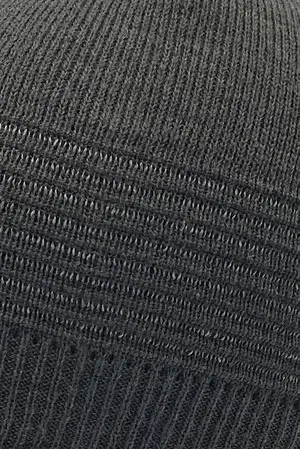 KANUT SPORTS Ribbed Knit Beanie With Reflective Stripes - Charcoal