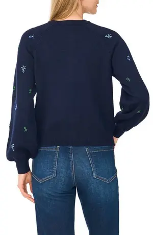 CECE DUPRAZ Bead Embroidered Cardigan