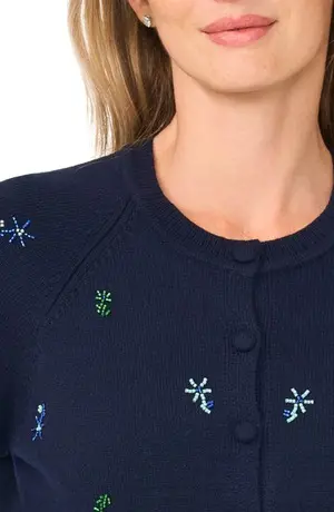CECE DUPRAZ Bead Embroidered Cardigan