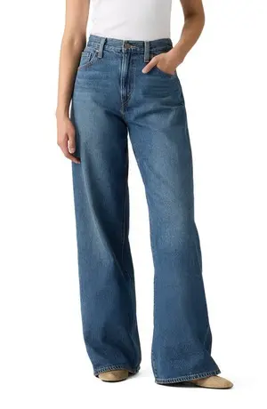 LEVI'S Cinch High Waist Baggy Wide Leg Jeans - Pass The Parcel