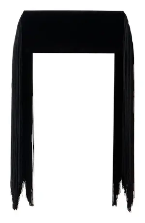 Akris Small Anouk Fringe Velvet Trapezoid Clutch