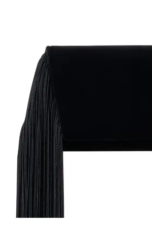 Akris Small Anouk Fringe Velvet Trapezoid Clutch