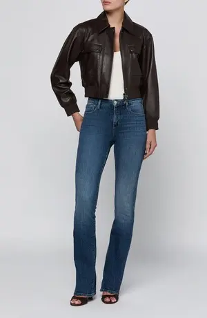 L'Agence Clotilde Leather Bomber Jacket