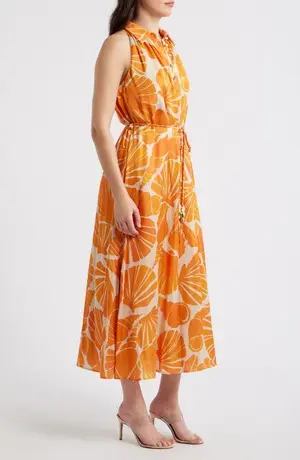CIEBON Elmo Shell Print Midi Dress