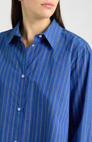 EMME Striped Cotton Blend Shirt