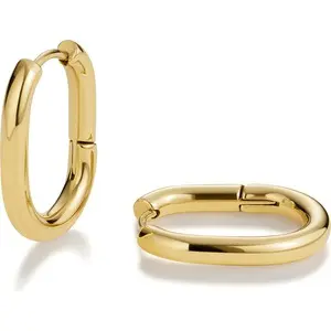 D.LOUISE Oval Hoop Earrings - Gold