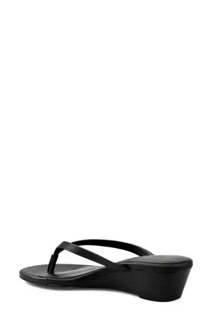 ZIGI Hacienda Leather Wedge Sandal - Black Leather