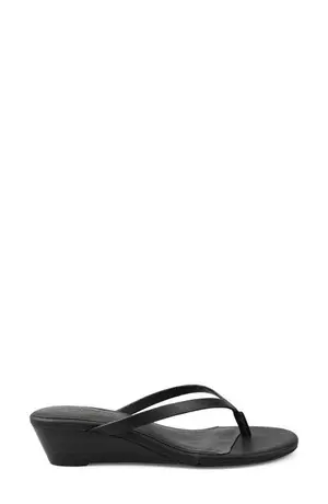 ZIGI Hacienda Leather Wedge Sandal - Black Leather