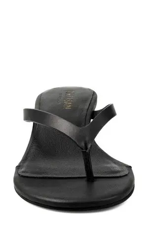 ZIGI Hacienda Leather Wedge Sandal - Black Leather