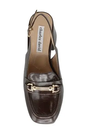 CHARLES DAVID Nicko Faux Leather Slingback Pump