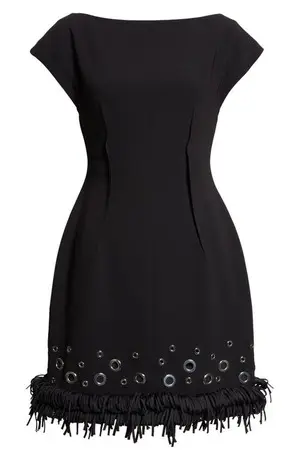 Proenza Schouler Grazziela Grommet Fringe Hem Minidress