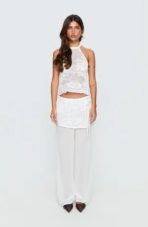 Princess Polly Claudie Layered Lace Straight Leg Pants