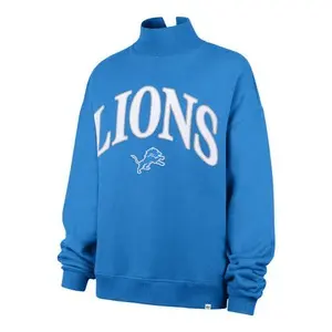 '47 Detroit Lions Oversized Vantage Mock Neck Sweatshirt