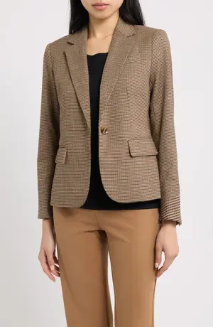 Anne Klein One-button Notch Lapel Blazer