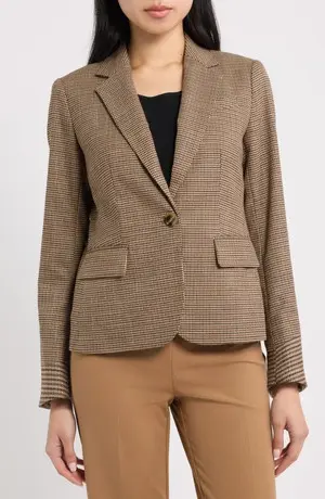 Anne Klein One-button Notch Lapel Blazer