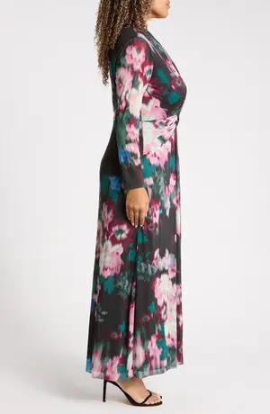 Anne Klein Twist Front Maxi Dress