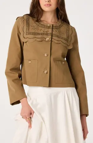 Astr The Label Cleo Cotton Canvas Jacket