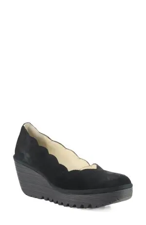 Fly London Yerk Wedge Pump - Black