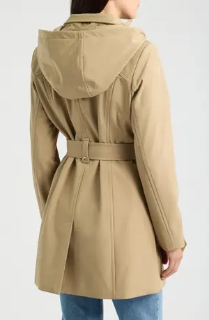 London Fog Belted Stadium Trench Coat - Khaki