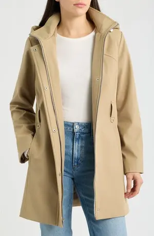 London Fog Belted Stadium Trench Coat - Khaki