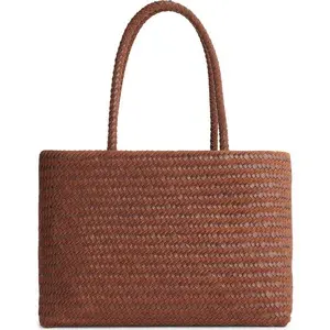 Madewell Handwoven Suede Leather Tote - Mocha