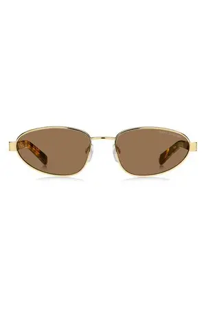 Marc Jacobs Oval Sunglasses - Gold Brown/brown