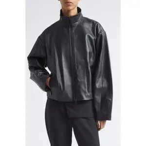 ST. AGNI Cocoon Zip Leather Jacket