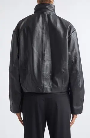 ST. AGNI Cocoon Zip Leather Jacket